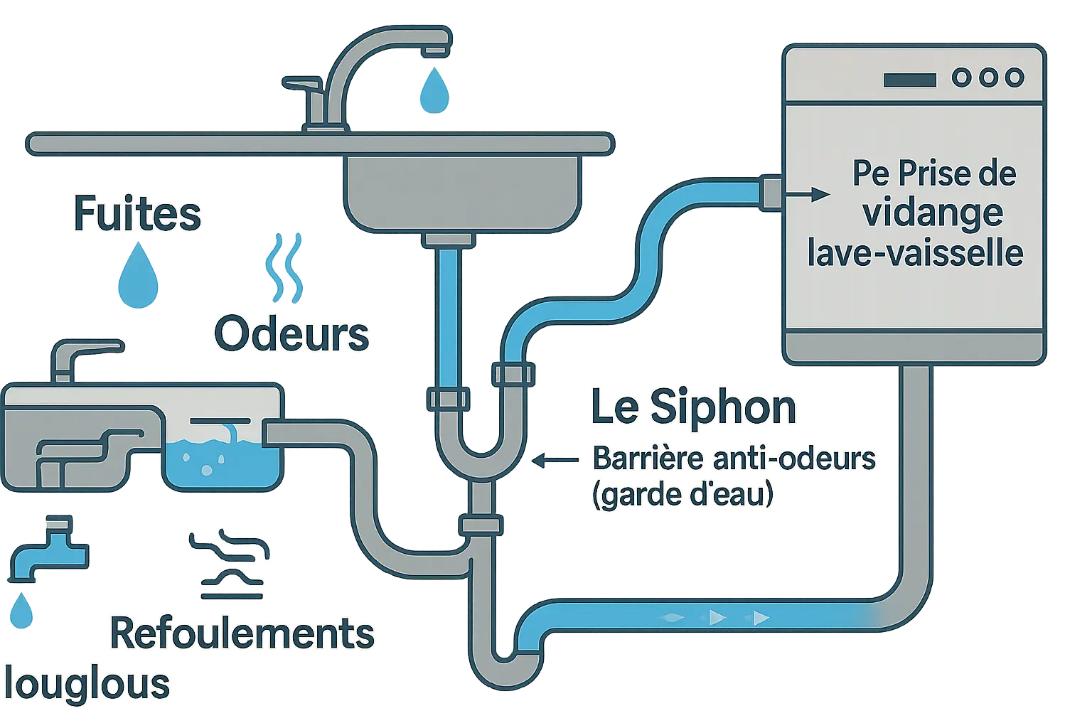 Schma Vacuation Vier Et Lavevaisselle